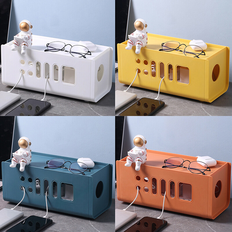 Cable Storage Box Power Board Wire Management Socket Strip Wire Case ...