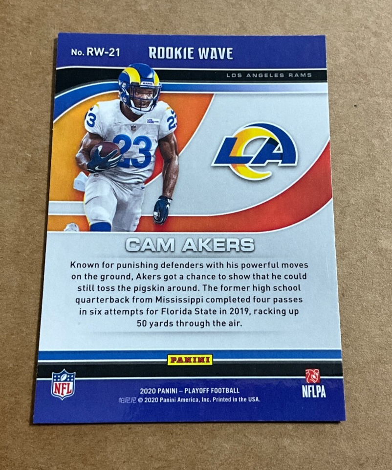 2020 Panini Playoff Rookie Wave # RW-21 Cam Akers Los Angeles Rams | eBay