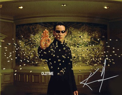 Keanu Reeves Matrix Neo "Bullet Stop" Reprint Autographed Signed 8x10 ...