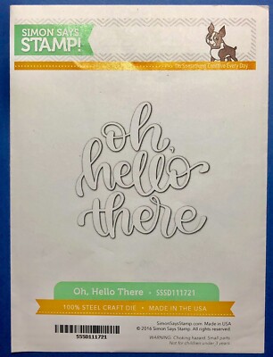 OH, HELLO THERE Simon Says Stamp Die greeting hi introduction fun card ...