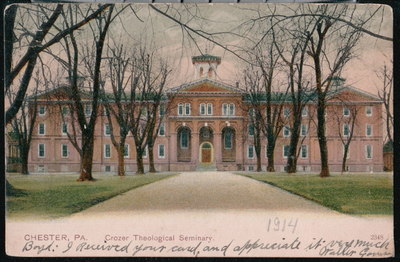 CHESTER PA Crozer Theological Seminary Antique Postcard Early Vtg 1914 ...
