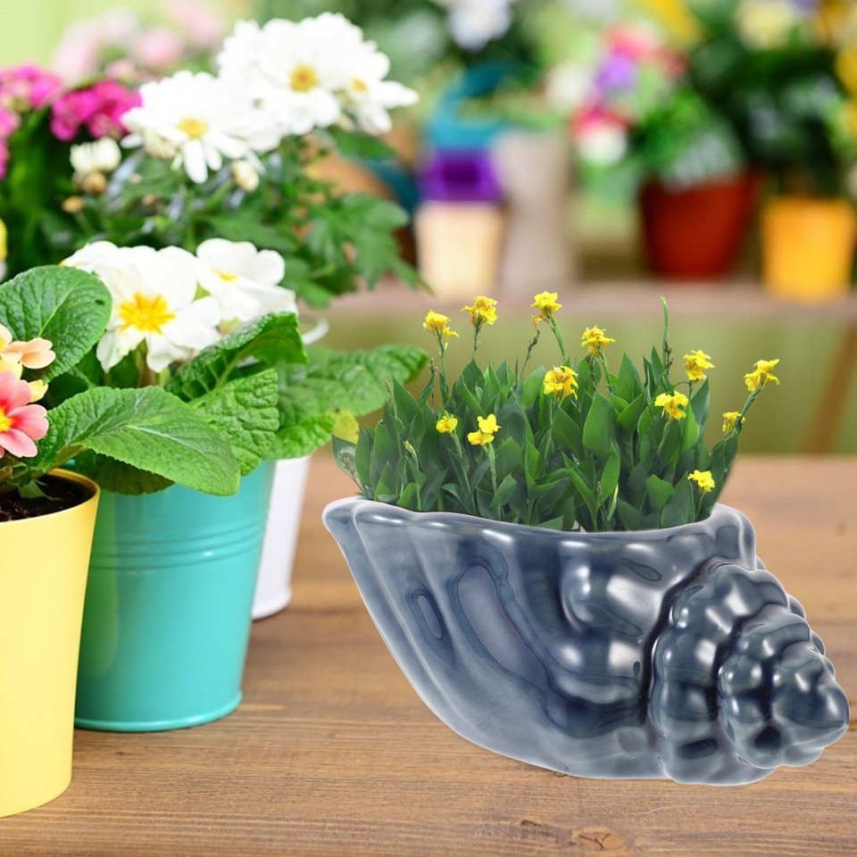 Outdoor Nautical Decoration Succulent Ceramic Flower Pot Coastal ...