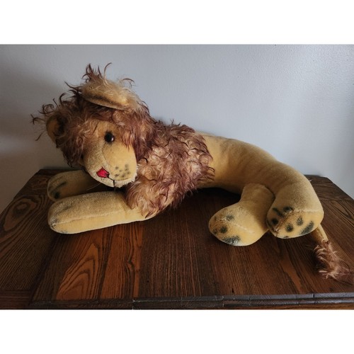 Vintage Anker Germany Bombo Plush Toy Lion Lying Down Mohair Plush 19 ...