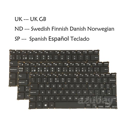 Backlit Keyboard For DELL Latitude 5175 5179, Venue 11 PRO 5130 7130 ...