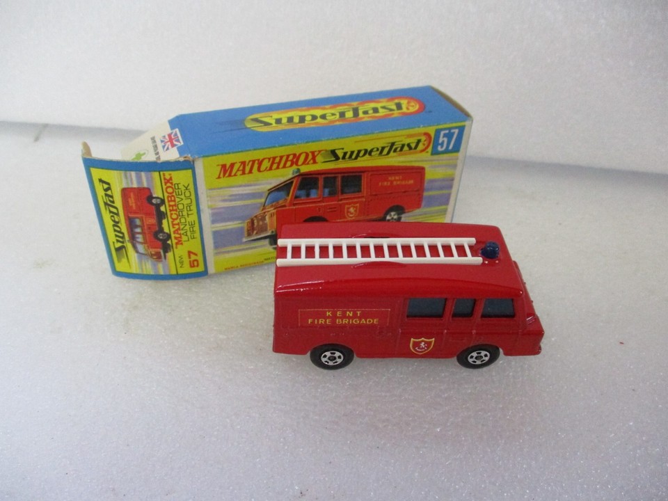 Matchbox Lesney Superfast SF57 Land Rover Fire Engine- TRANSITIONAL ...