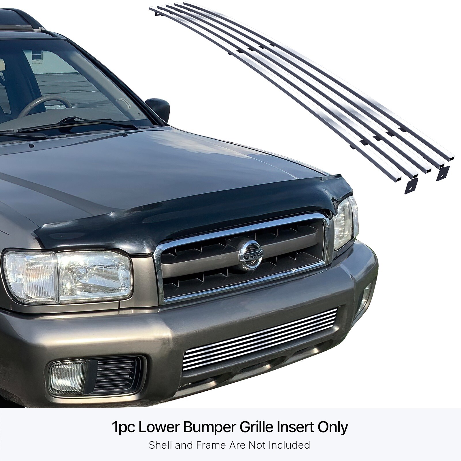 Fits 1999-2004 Nissan Pathfinder Lower Bumper Billet Grille Grill ...