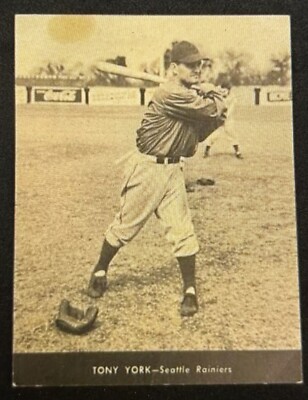 1947 Centennial Flour Baseball Card Tony York Seattle Rainiers PCL | eBay