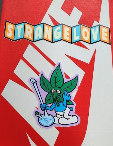 Strangelove 420 Smurf Smoking Bong Middle Finger Sticker Art Todd ...