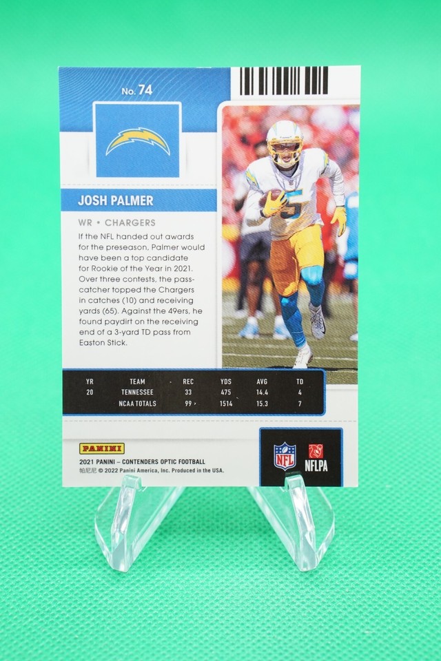 2021 Contenders Optic Rookie Ticket #74 Josh Palmer Los Angeles ...