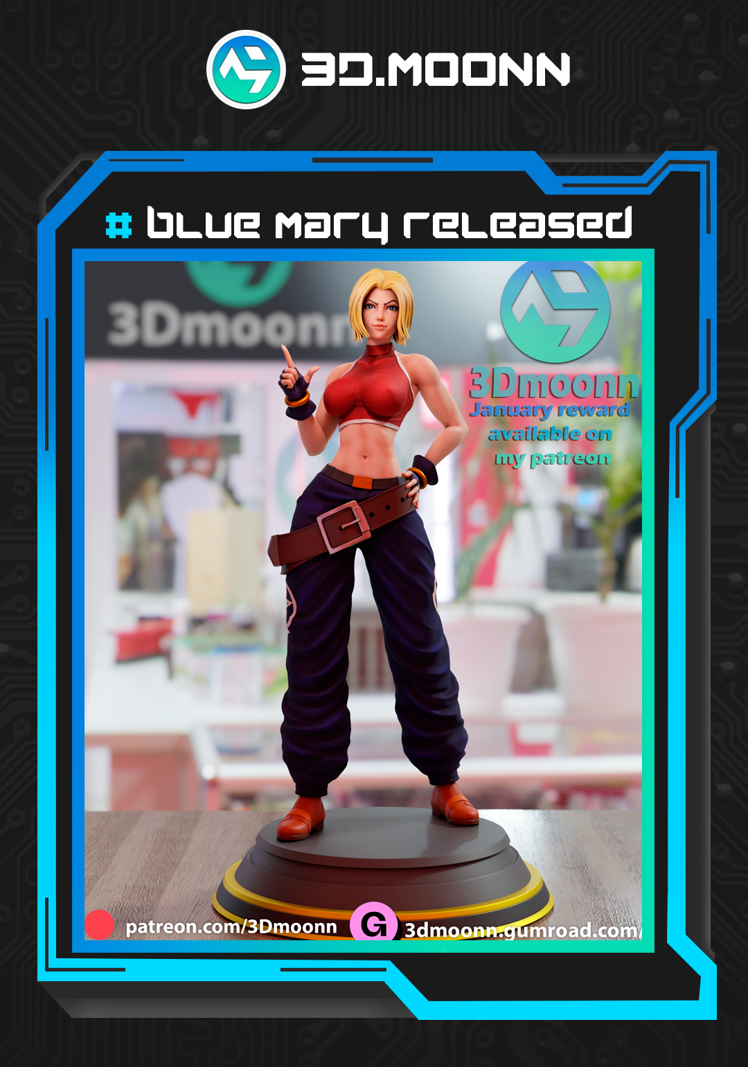 1/12th, 1/10th, 1/8th, 1/6th or 1/4 Scale 3DMoonn Design's Blue Mary ...