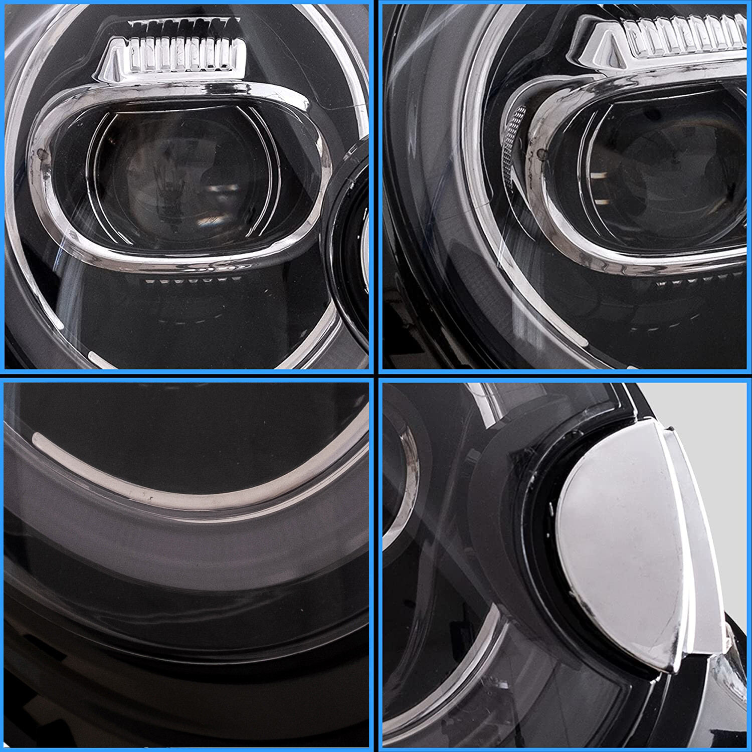 VLAND Headlights Fit 2007-2013 BMW Mini Cooper R55 R56 R57 R58 R59 W ...