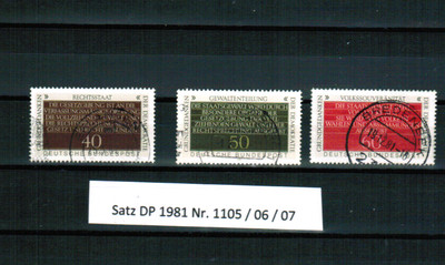 Satz Briefmarken DP 1981 Nr. 1105 / 06 / 07 gestempelt | eBay
