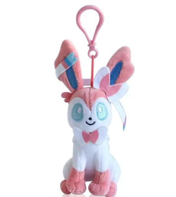 Pokemon Official Plush Doll Series : Sylveon 13cm Key chain Ring Doll ...