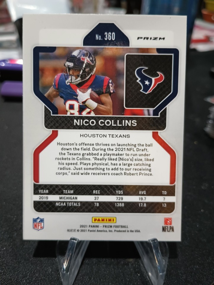 2021 Panini Prizm - Rookie Silver Prizm #360 Nico Collins (RC ...