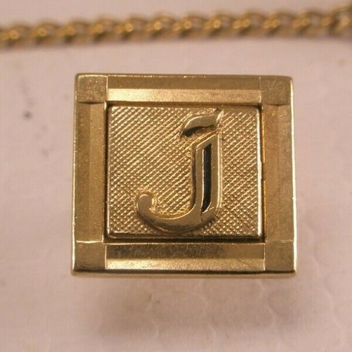 J Initial Monogram Letter Vintage SWANK Lapel Pin Tie Tack jack james ...