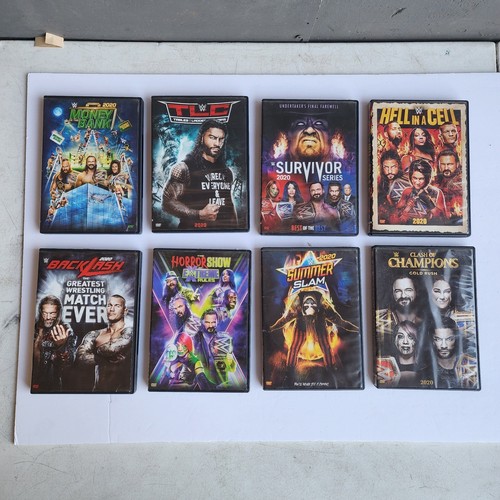 WWE Wrestling Special Events 2020 Dvd Set Lot Of 8 Movies + Case * Main ...