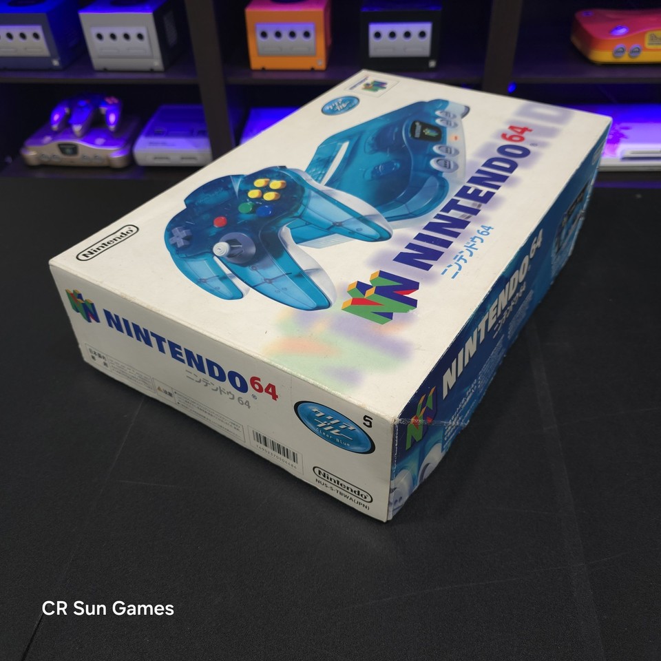 Nintendo N64 Ice Blue Clear Funtasic Console Complete CIB Boxed Region ...
