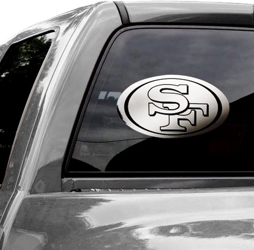 San Francisco 49ers 12 Inch Decal Sticker, Metallic Chrome Shimmer ...
