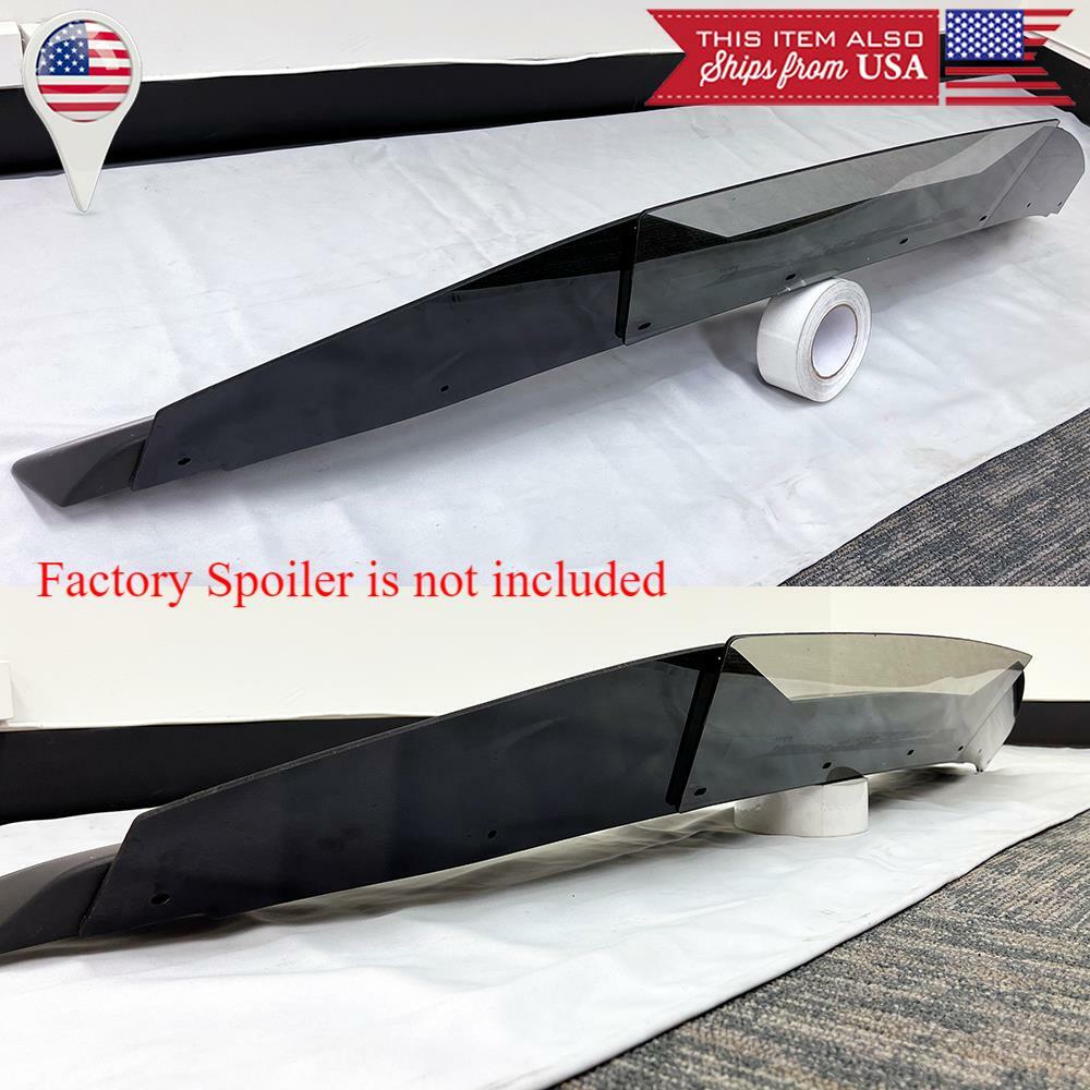 G1 2 Pcs Gloss Black Decklid Gurney flap Wickerbill For 10-14 Mustang ...