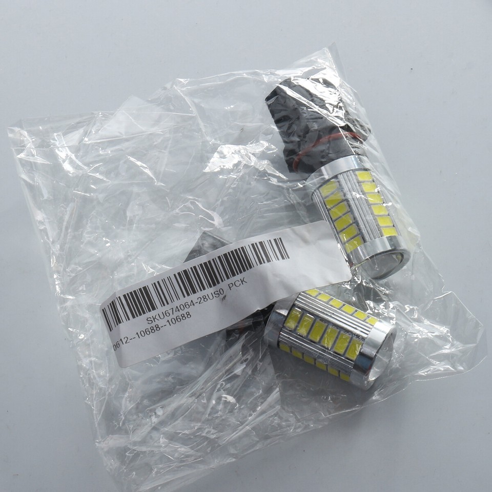 2pcs Xenon White High Power P13W LED Bulbs Daytime Running Lights DRL ...