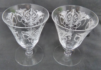 Set of 2 Morgantown Glass MILAN Oyster / Fruit Cocktail stemware ...