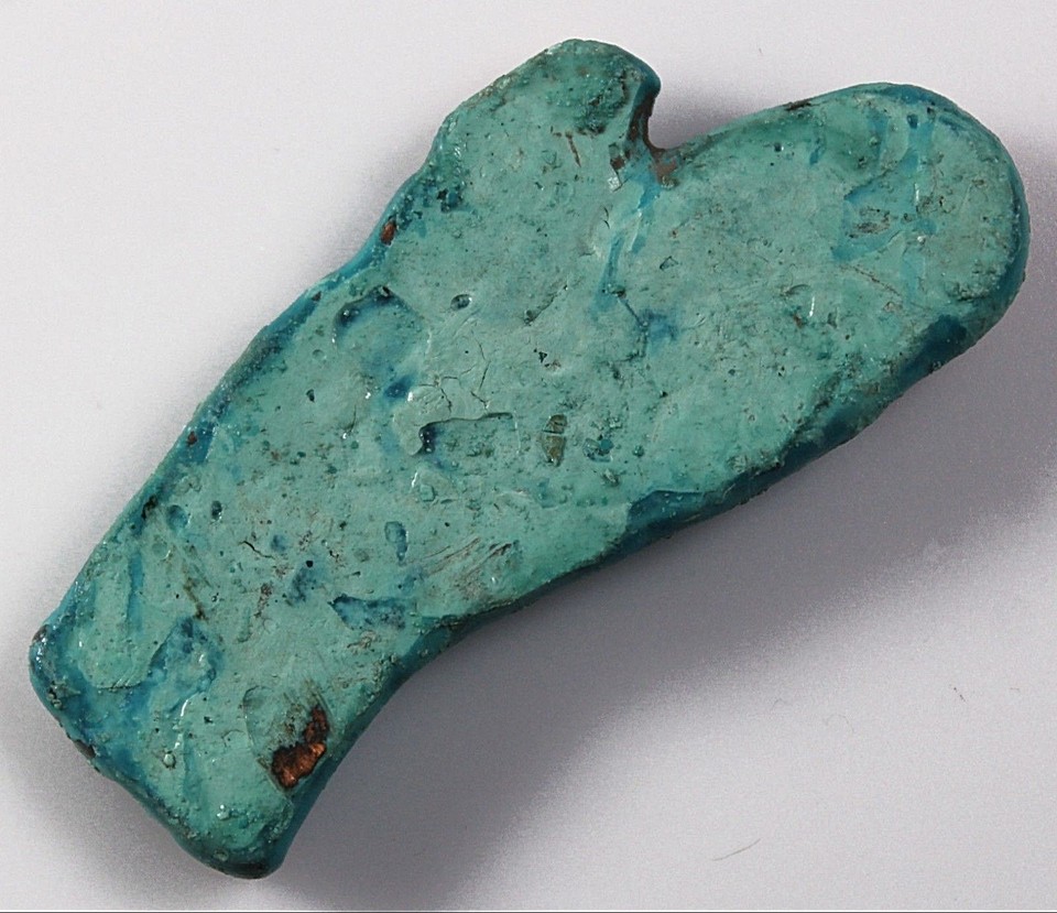 FREEFORM NATIVE SPLASH COPPER W/ BLUE GREEN PATINA 1.9" x 0.9" GIFT ...
