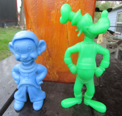 Louis Marx Walt Disney Green Goofy Blue Dopey Dwarf Plastic Figures ...