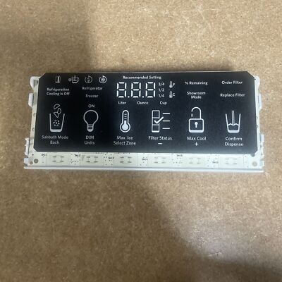 KITCHENAID REFRIGERATOR DISPLAY CONTROL BOARD PART # W11501508 REV B ...