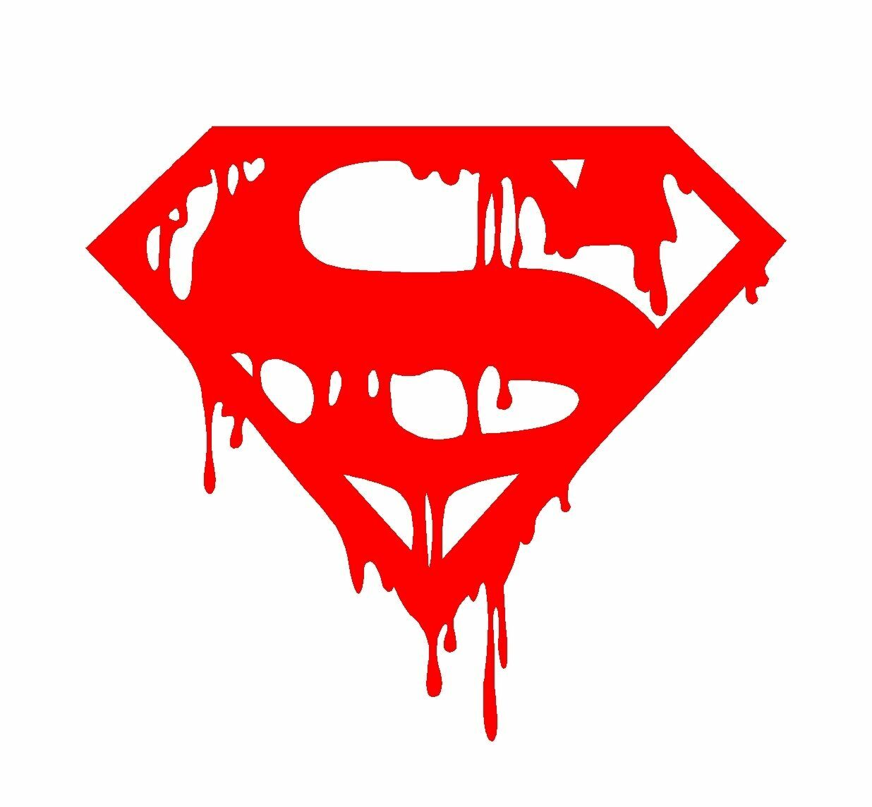 Bleeding Superman logo die cut Vinyl car decal sticker Blood drip | eBay