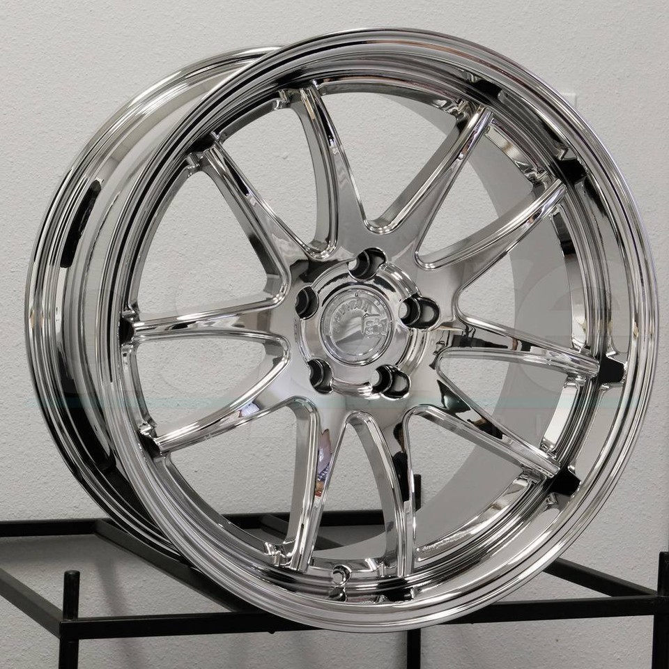 19" AodHan DS02 Wheels 19x9.5 +22 / 19x11 +22 5x114.3 Vacuum Chrome ...