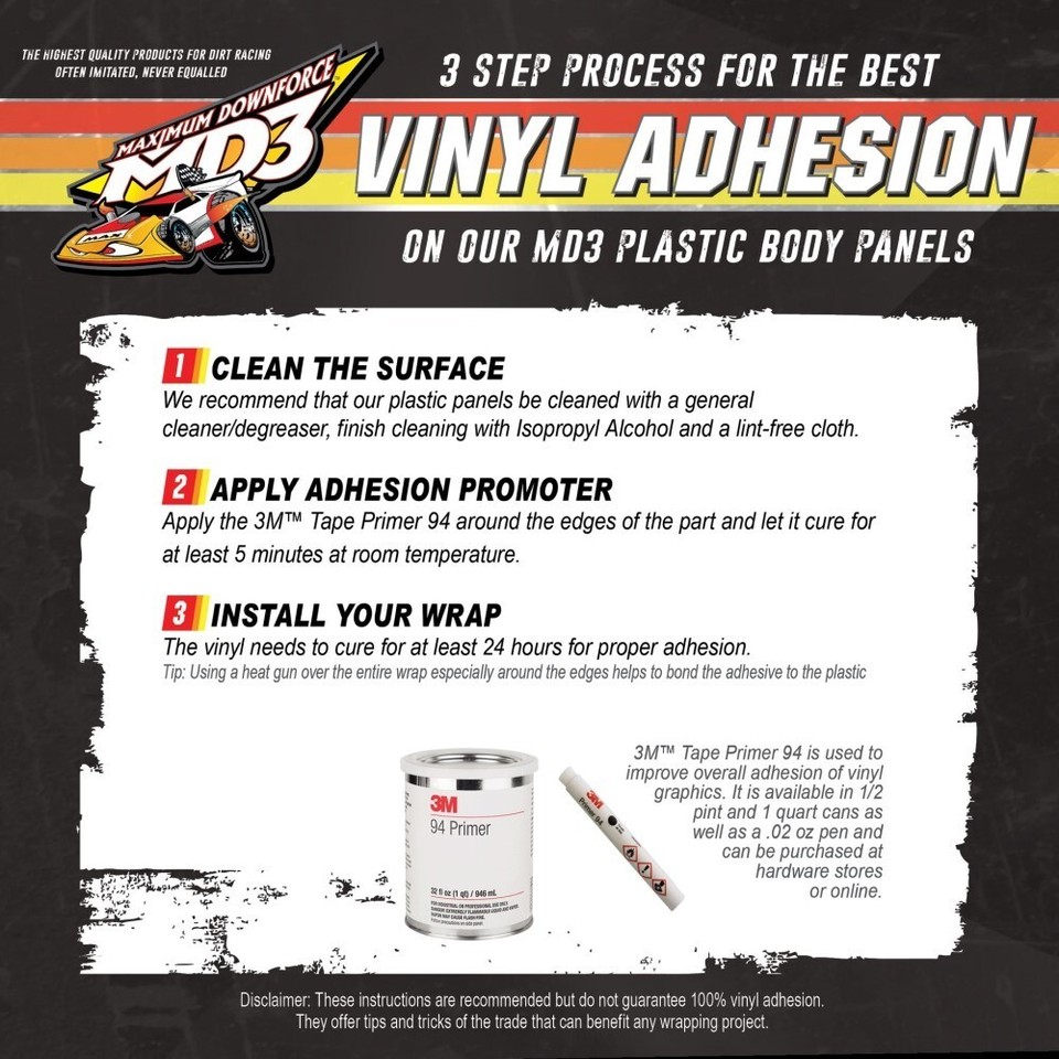 Five Star Race Bodies MD3 Right Quarter Panel White 34001-27351-WR Dirt ...