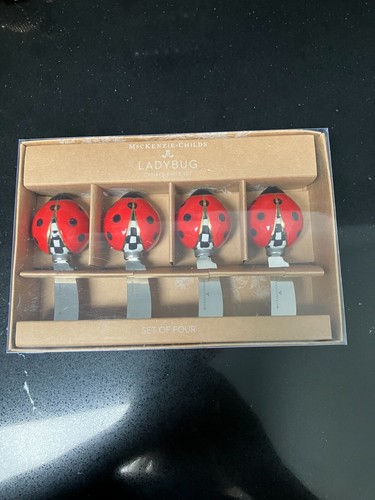 MACKENZIE CHILDS LADY BUGS CANAPE KNIVES SET OF 4 NIB | eBay