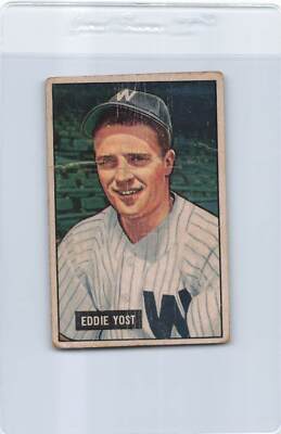 1951 Bowman #41 Eddie Yost Senators Fair *DA-B6393 | eBay