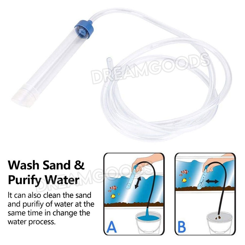 Large Aquarium Fish Tank Gravel Cleaner Syphon Vacuum Water Changer ...