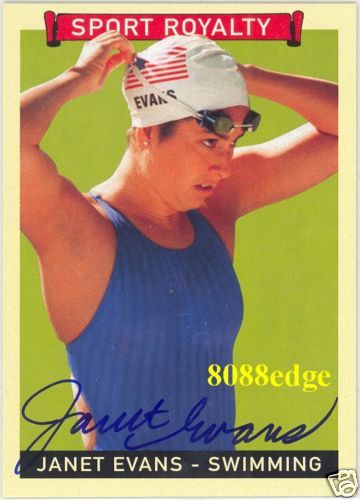2008 UPPER DECK GOUDEY SPORT ROYALTY AUTO SP: JANET EVANS - AUTOGRAPH ...