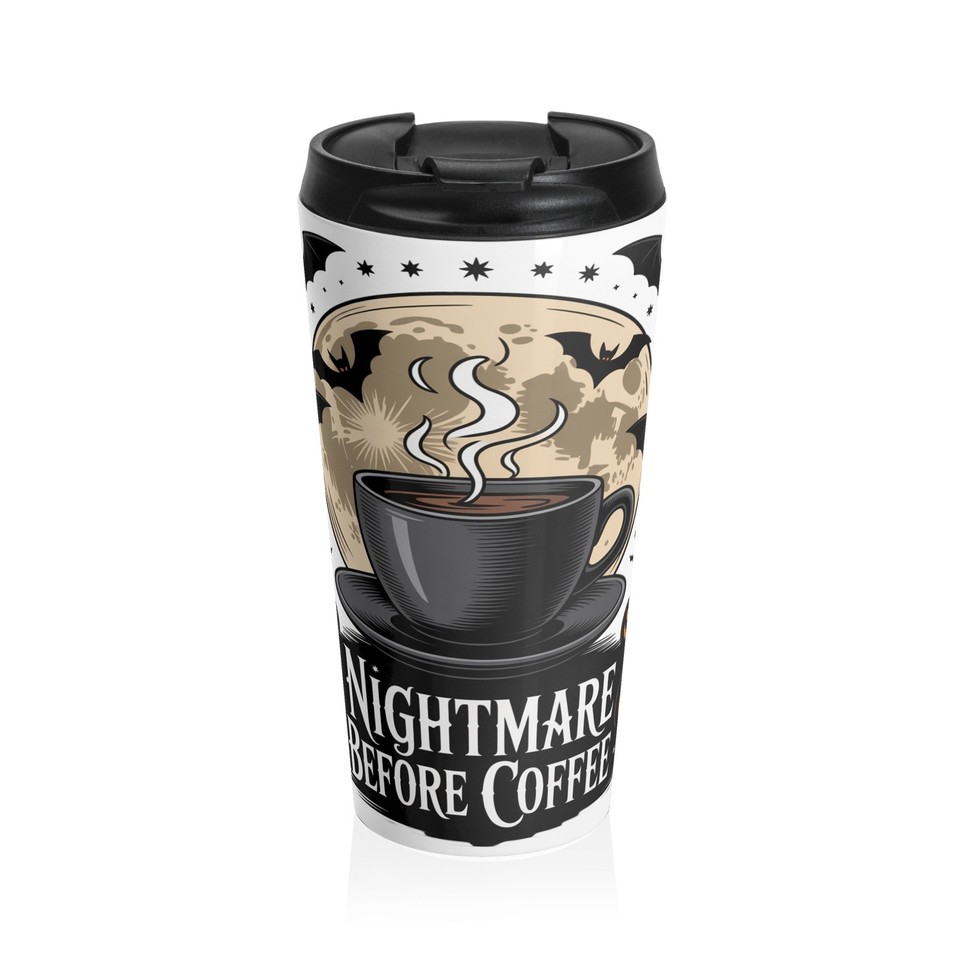 Nightmare Before Coffee Travel Mug, Stainless Steel Coffee Cup ...