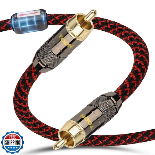 TODN HiFi Digital Coaxial Audio Cable for Audiophile 75 Ohm SPDIF Coax ...