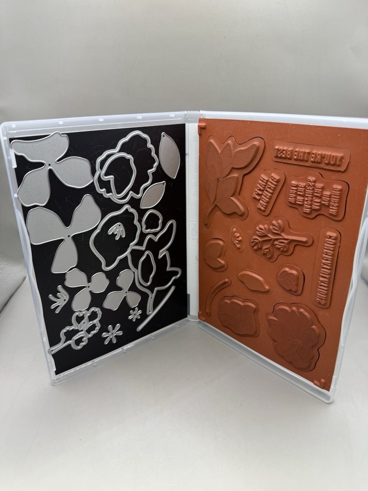 Stampin' up! TRANSLUCENT FLORALS Cling Stamp Set with Dies | eBay