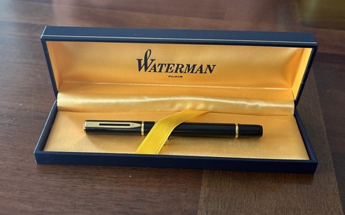 Vintage Waterman Paris Fountain Pen Black Gold with Case | eBay