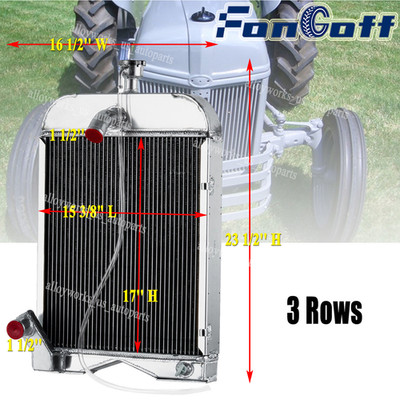 For Ford 2N 8N 9N Models Tractors Aluminum 3 Row Radiator 8N8005 ...