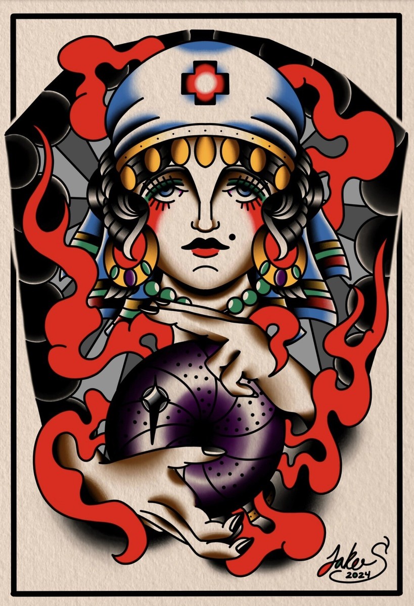Neo Traditional Gypsy Tattoo Flash 55 Beautiful Gypsy Tattoos For