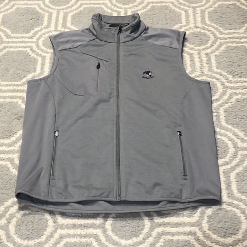 RLX Ralph Lauren Golf Vest Men’s Size Large Gray Jacket Full Zip Logo ...