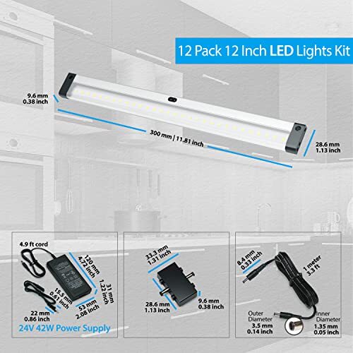 Hand Wave Activated Under Cabinet Led Lighting Kit Dimmable 12pack 12 ...