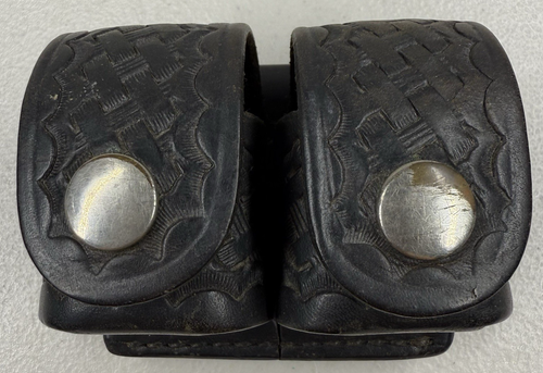 Tex Shoemaker and Sons 103 K Black Leather Double Speedloader Holder ...