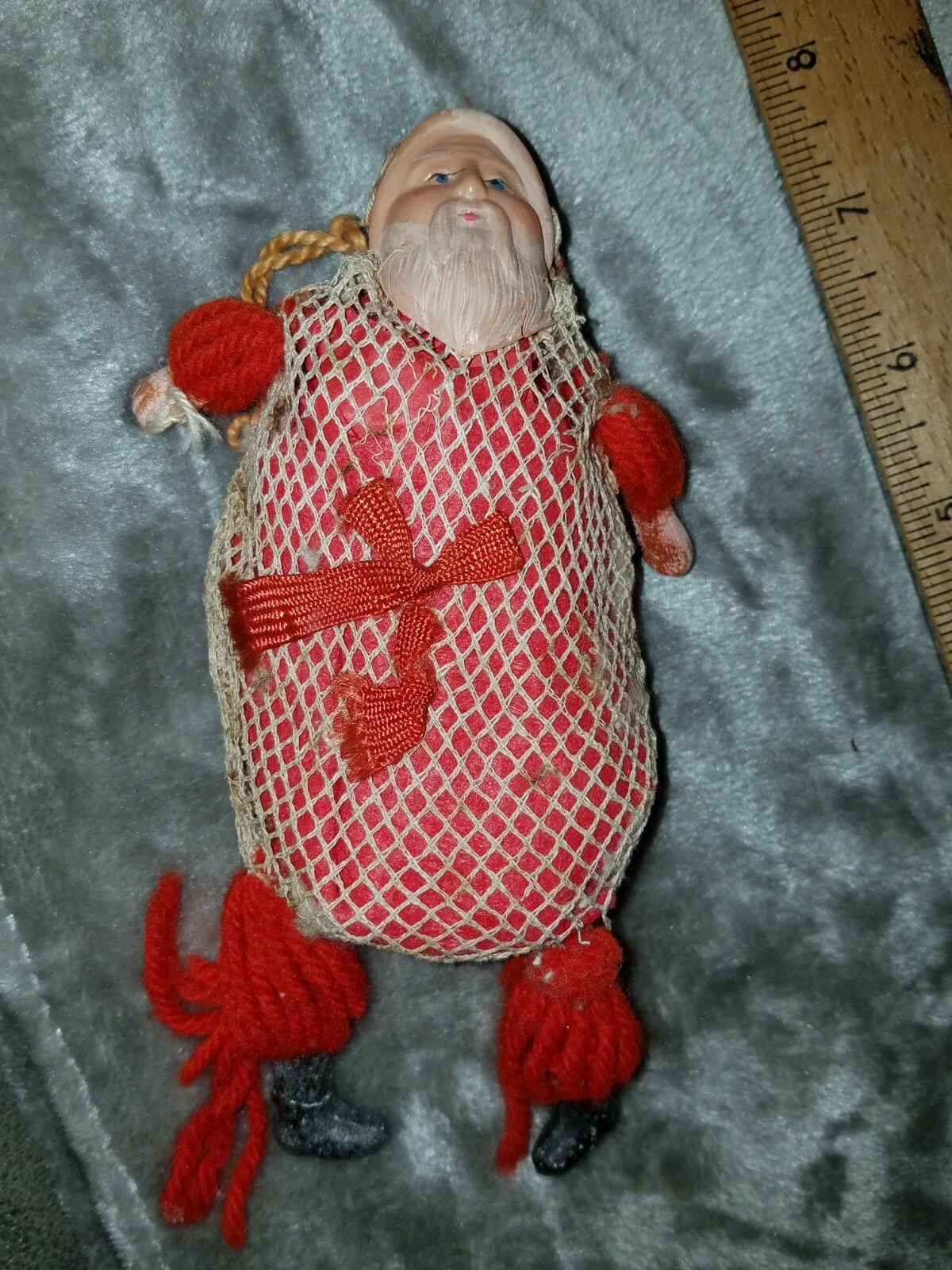 Antique Netted Santa Candy Container | eBay