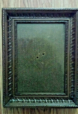 Dark Brown Picture Frame With Glass Plastic Holds 5" x 7" Free Standing ...