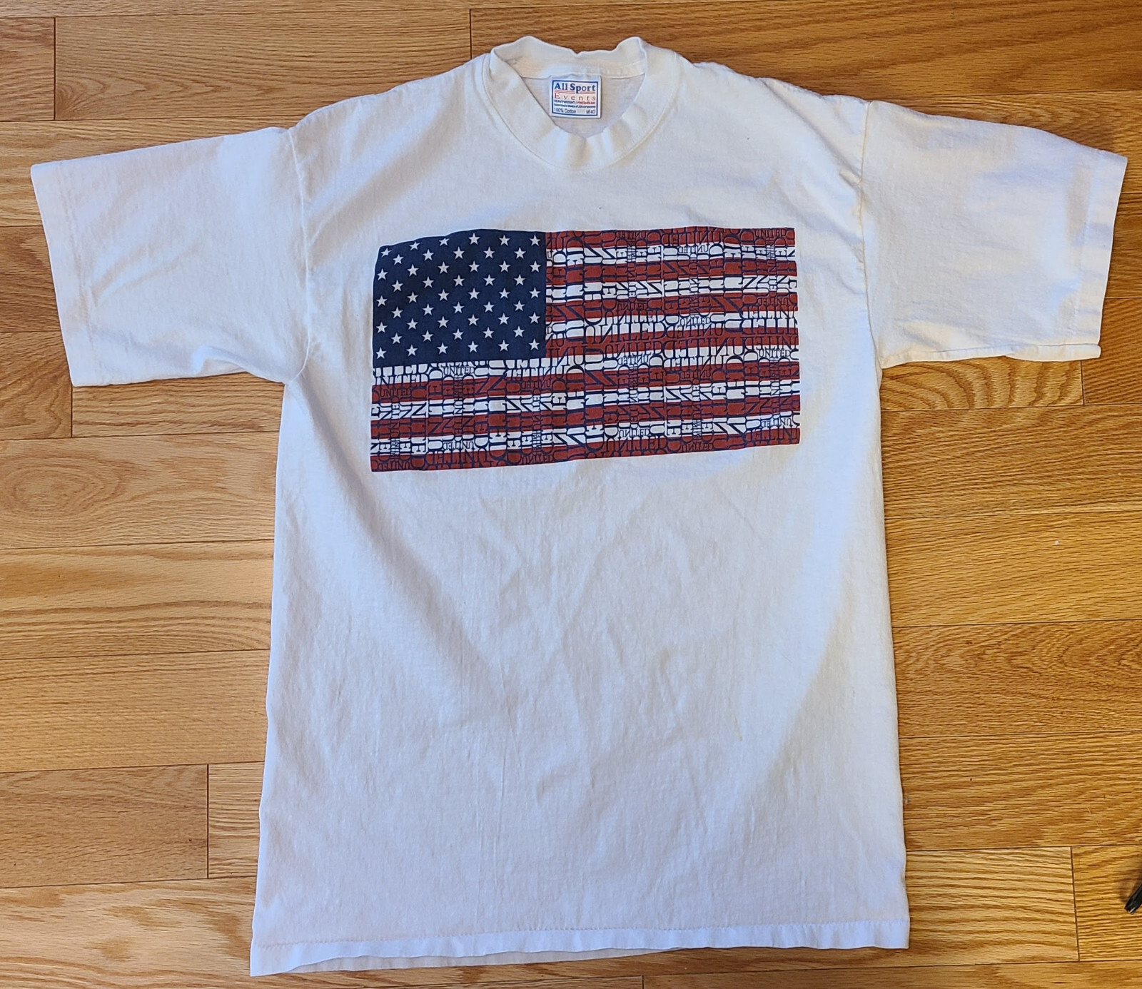 Vintage 80/90s American Flag USA United States Print … - Gem