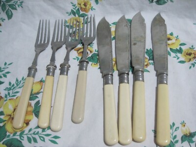 Faux Bone Fish set (4 Knives & 4 Forks ) | eBay Australia