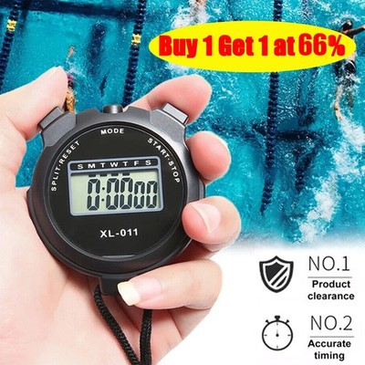 Digital Handheld Sports Stopwatch Countdown Timer Alarm Counter Stop ...