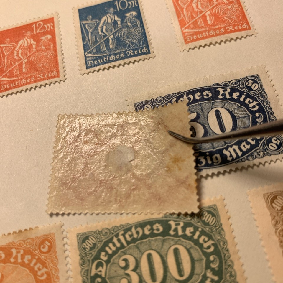 Rare Set of 15 German Mark Stamps 1922 OG Mint Light Hinge Quatrefoils ...